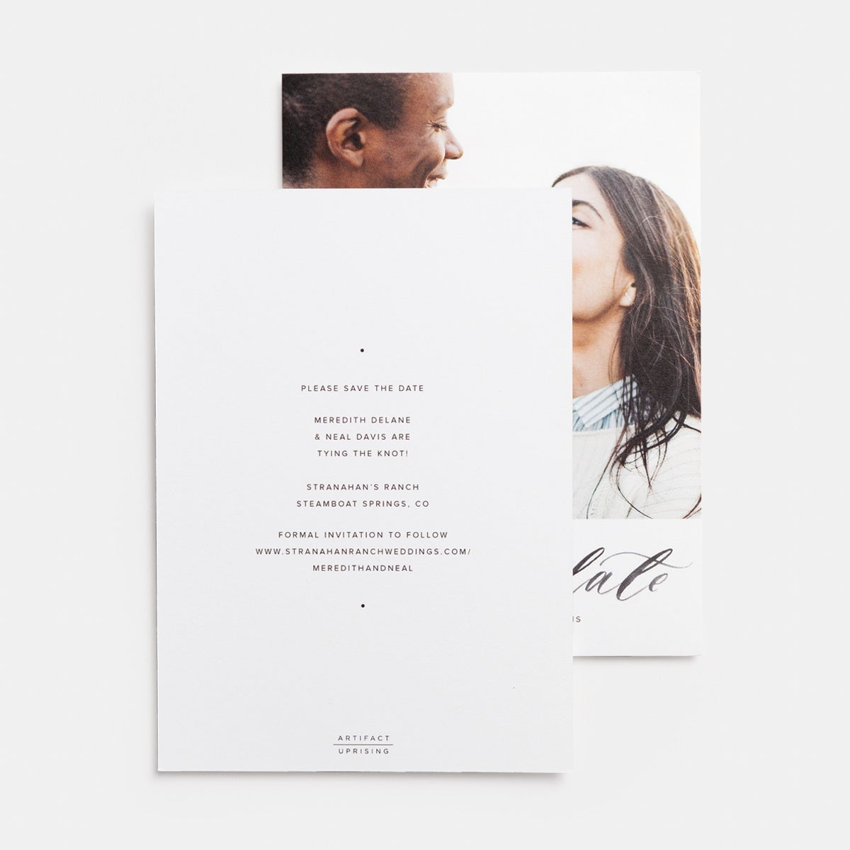 Hand-Lettered Save Our Date Card with Foil | Artifact Uprising