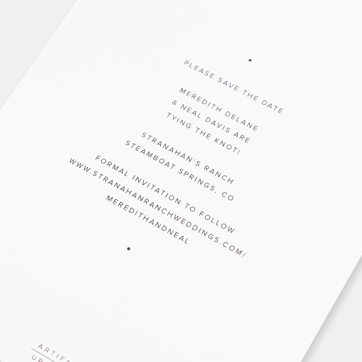 Hand-Lettered Save Our Date Card with Foil | Artifact Uprising